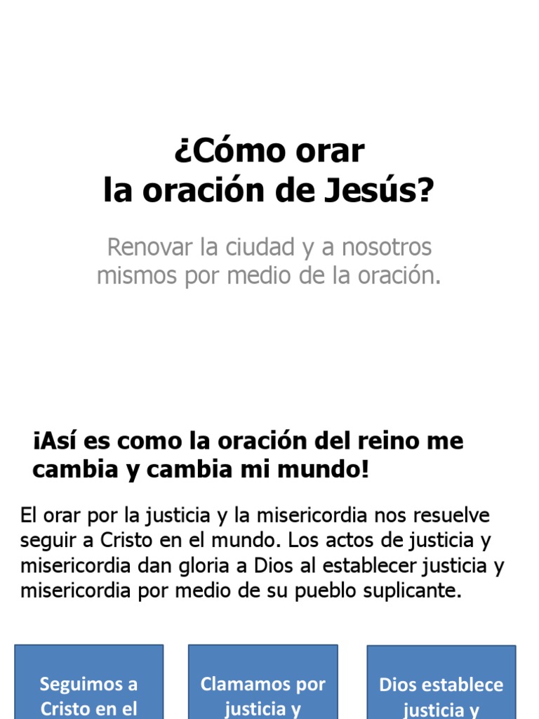 Cómo orar | PDF | orador del Señor | Oración