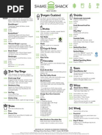 Menu Shake Shack | PDF | Hamburgers | Food Industry