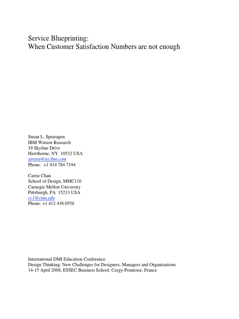 Enhancing Service Blueprinting for CX | PDF | Emotions | Motivation