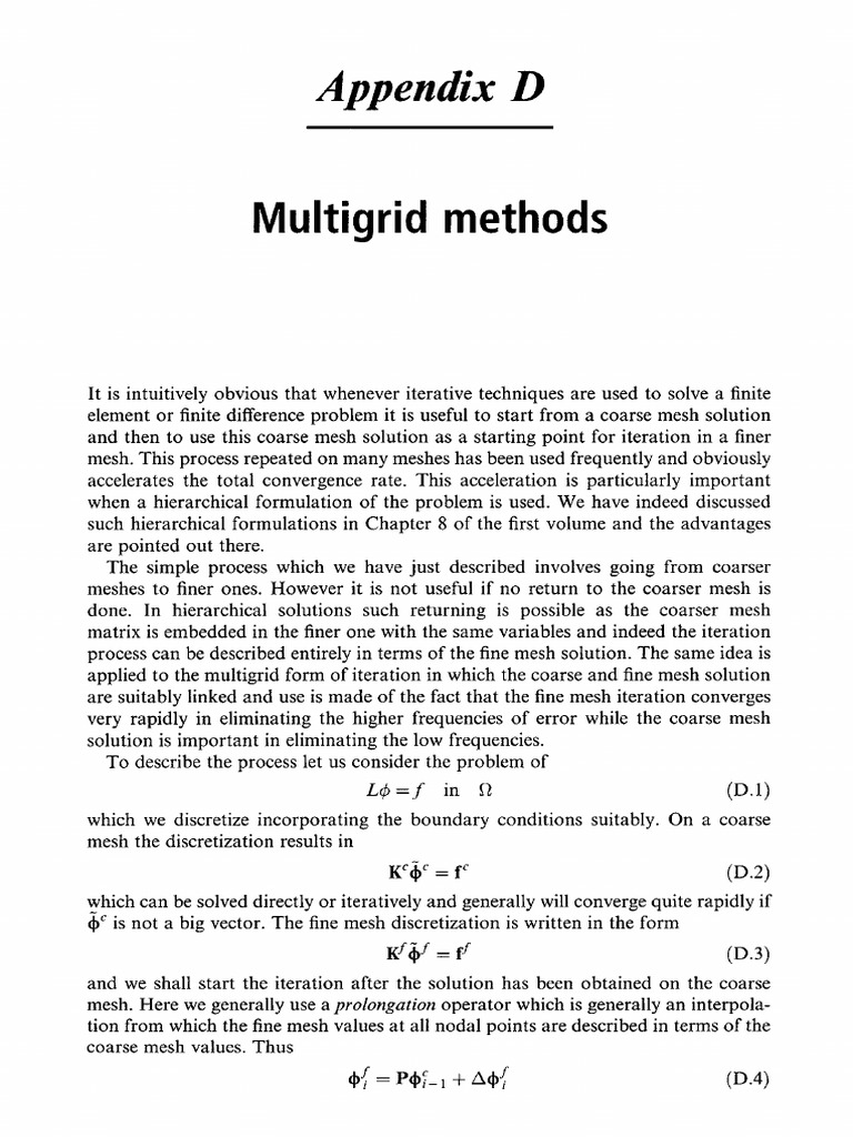 Multigrid Methods: Appendix | PDF | Algebra | Numerical Analysis