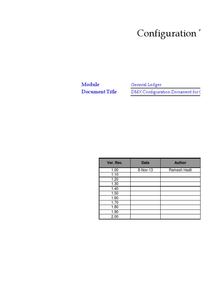 BR100 DMX Oracle GL Configurations | PDF | Payments | Cheque