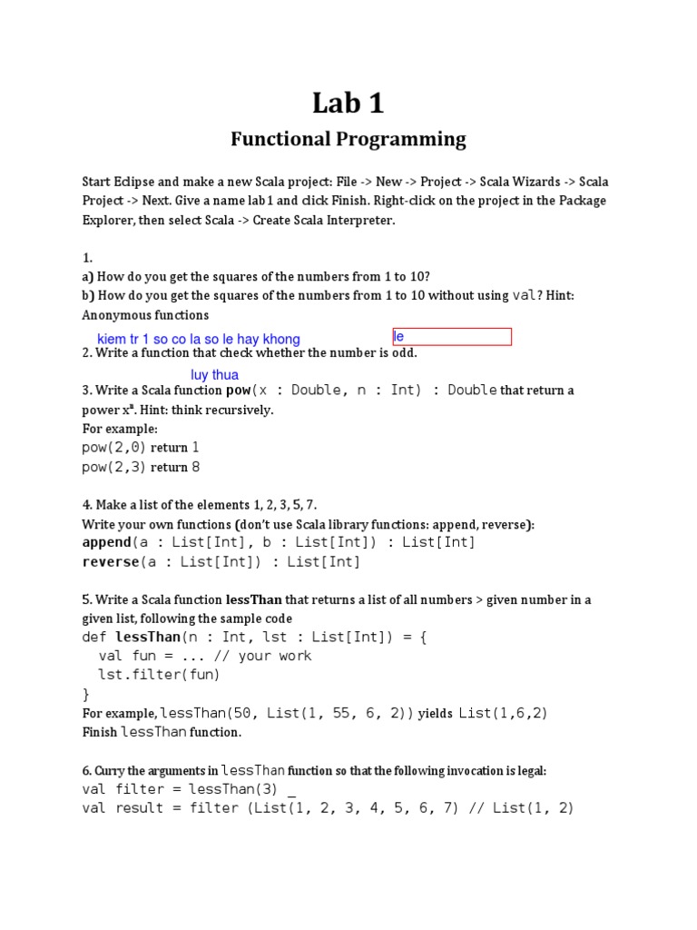 Functional Programming: Le Kiem TR 1 So Co La So Le Hay Khong Luy Thua ...