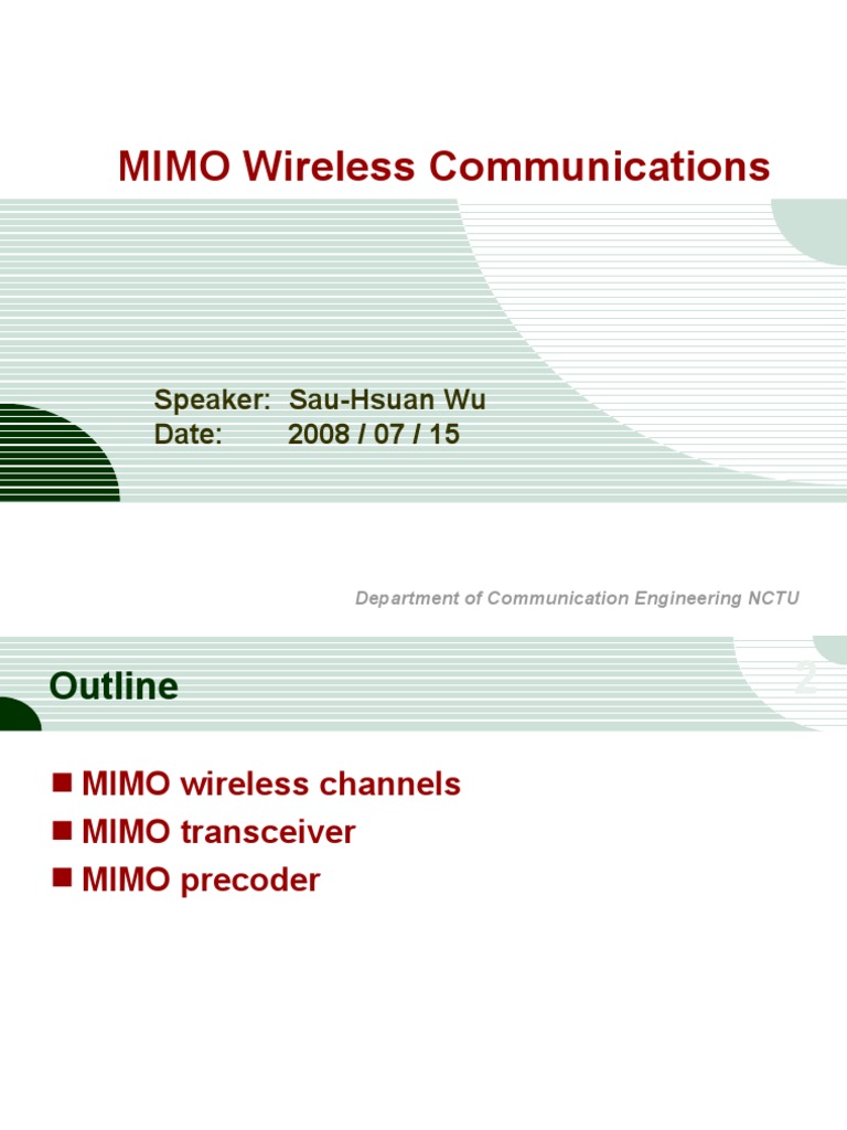 MIMO Transceiver - II | PDF | Mimo | Forward Error Correction