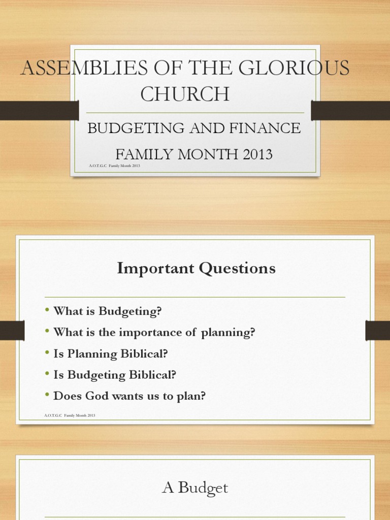 Budgeting & Finance | PDF