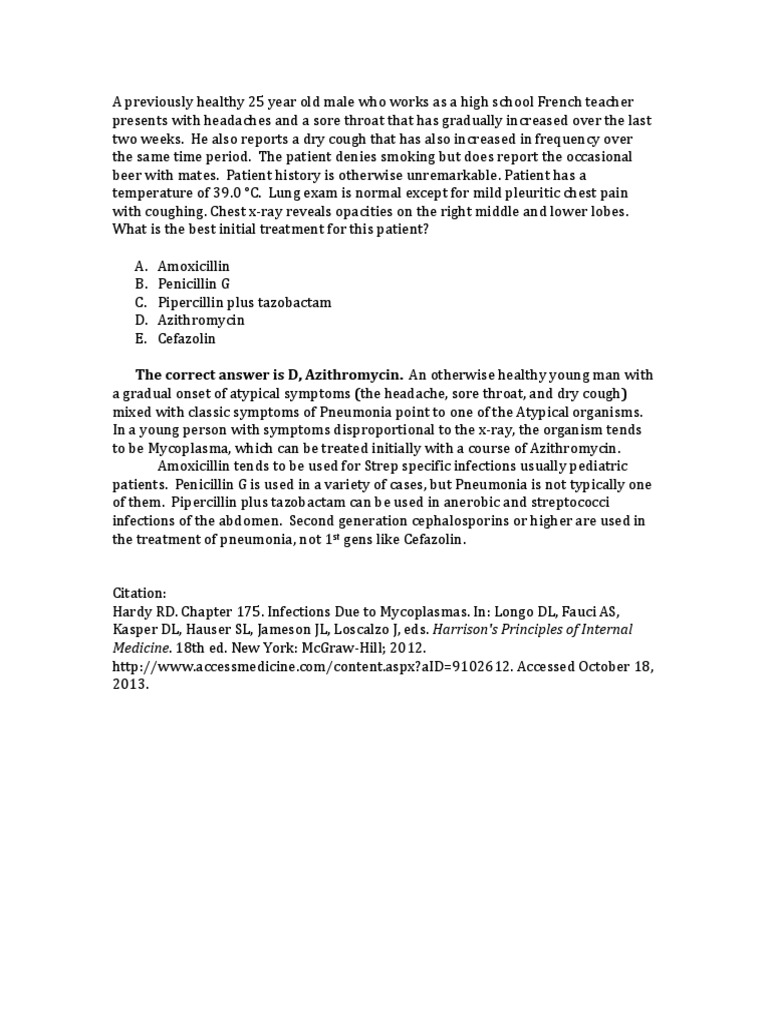 AMC Questions Sample2 PDF | PDF | Pneumonia | Respiratory Diseases