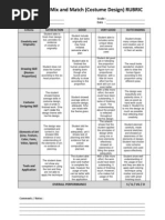 Costume Design Rubric | PDF
