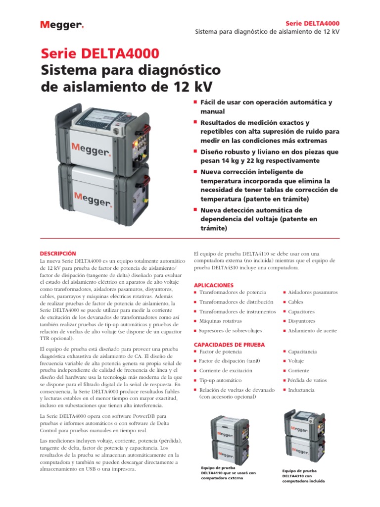 Delta4000 Ds Es v04 | PDF | Transformador | Energia electrica