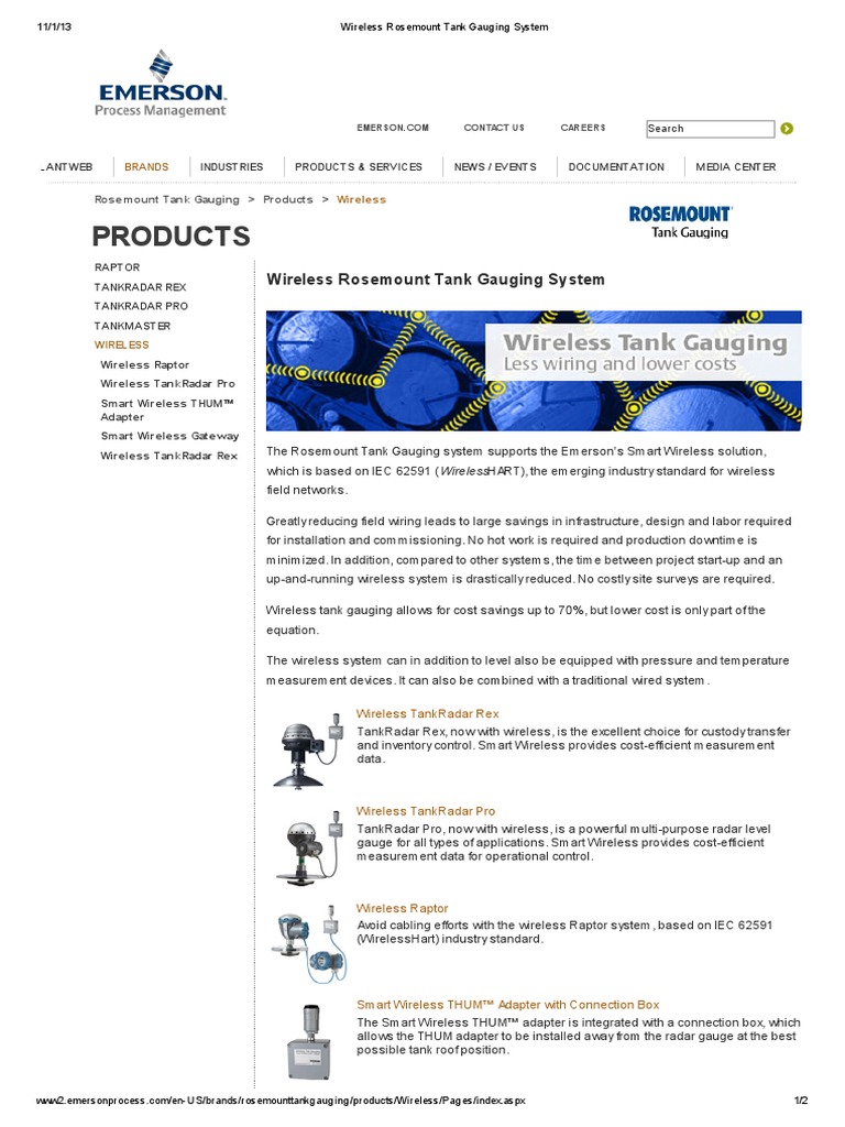 Wireless Rosemount Tank Gauging System | PDF | Technology & Engineering