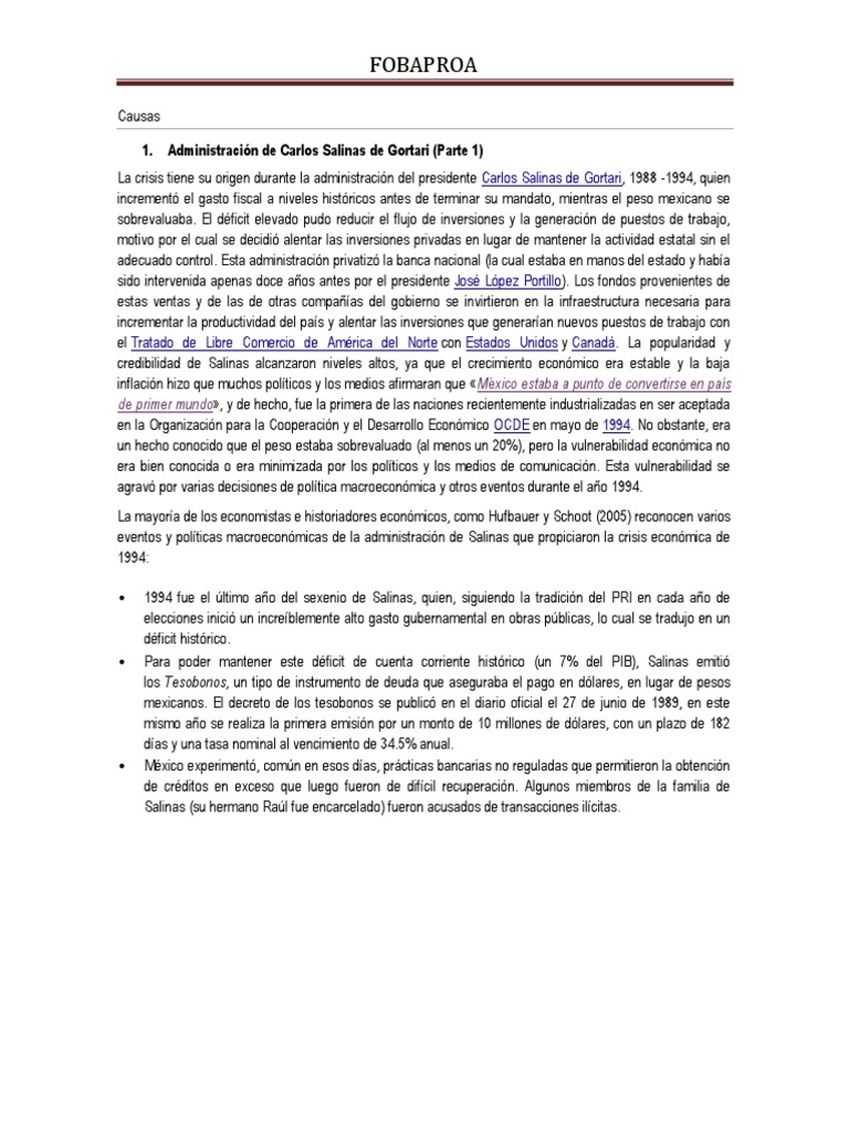 FOBAPROA | PDF