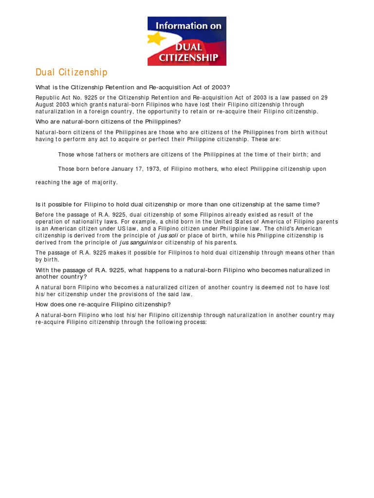 Dual-Citizenship.pdf | Naturalization | Citizenship | Free 30-day Trial ...