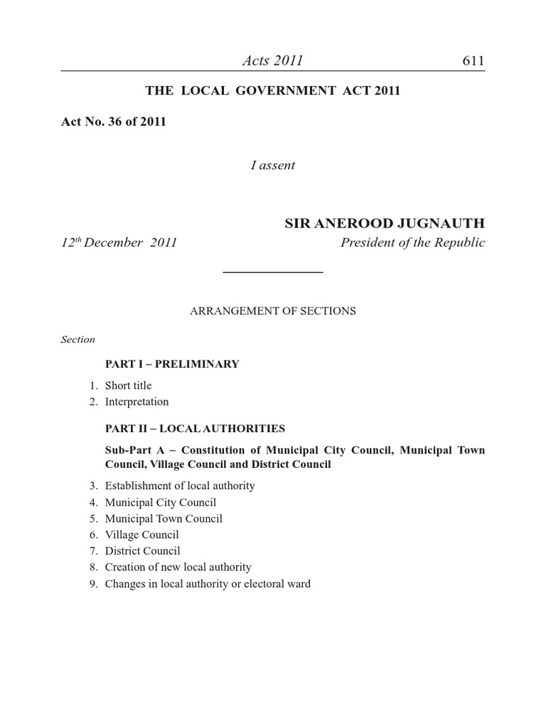 Local Government Act 2011 Overview | PDF | Finance & Money Management