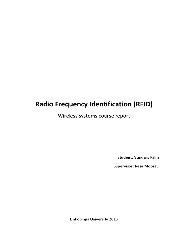 RFID Modulation | PDF | Radio Frequency Identification | Modulation
