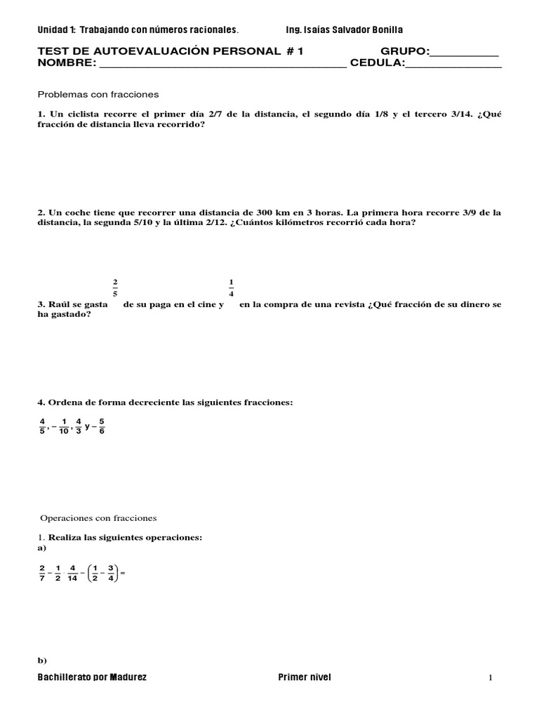Test Matematica | Descargar gratis PDF | Números | Enseñanza de matemática