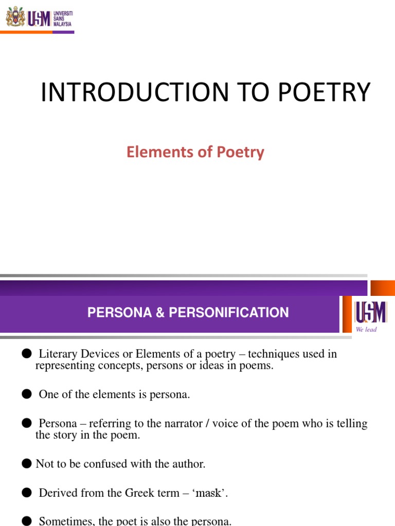 Elements of Poetry2 | PDF | Metre (Poetry) | Poetic Form