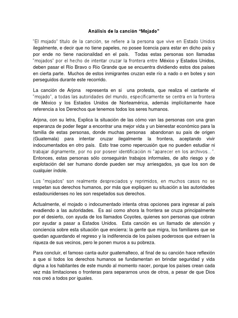 Análisis de La Canción | PDF | Guatemala | México