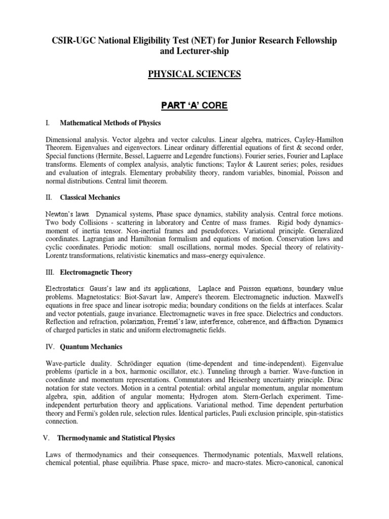 Csir Syllabus PDF | PDF