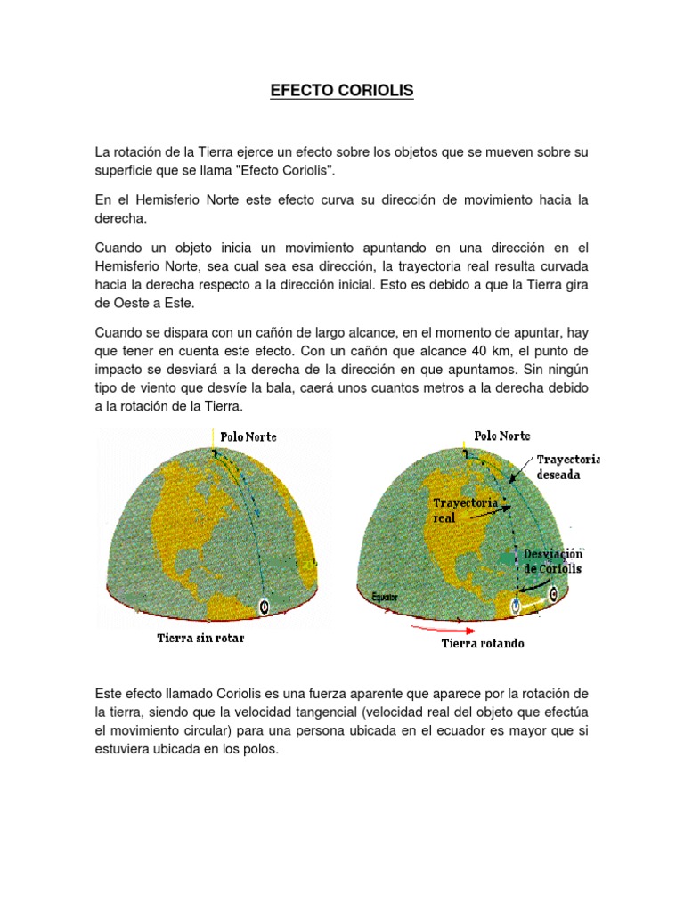 Efecto Coriolis | PDF | Velocidad del viento | Ciclones tropicales