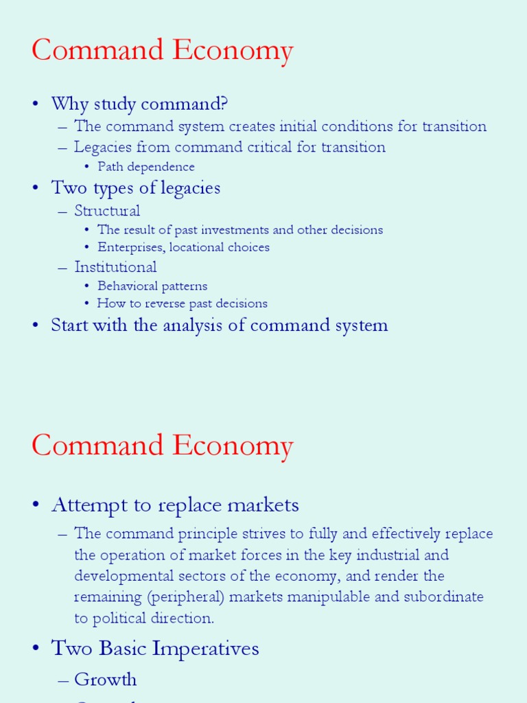 Command Economy | PDF | Economic Growth | Labour Economics