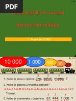 BROJEVI DO MILIJUN - Priprema Za Ispit Znanja | PDF