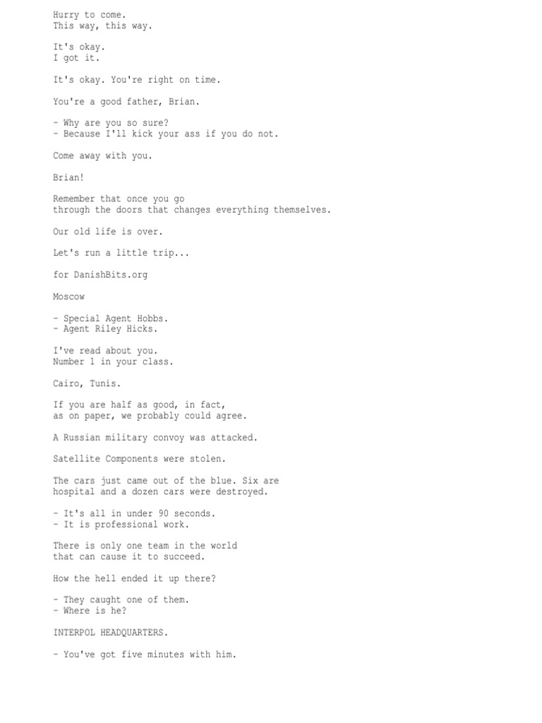 Fast Furious 6 Script | PDF