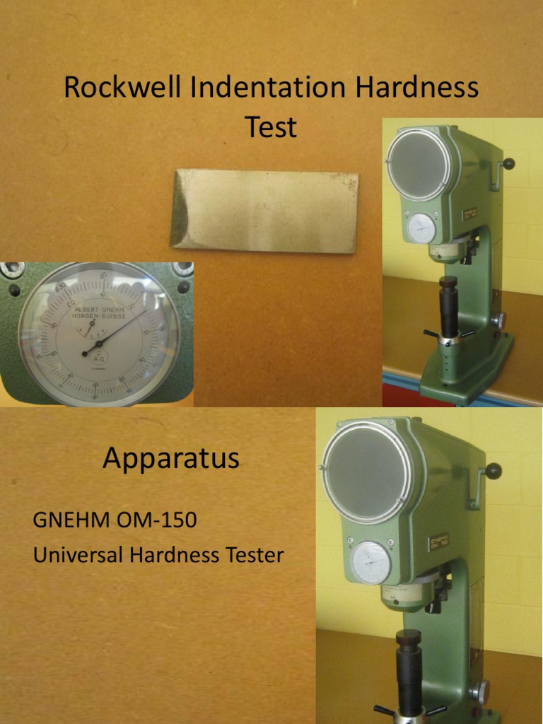Rockwell C Hardness Test Procedure | PDF | Science & Mathematics ...