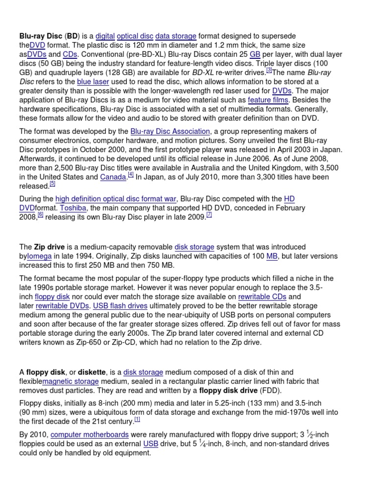Blue Ray Disk | PDF | Blu Ray | Solid State Drive