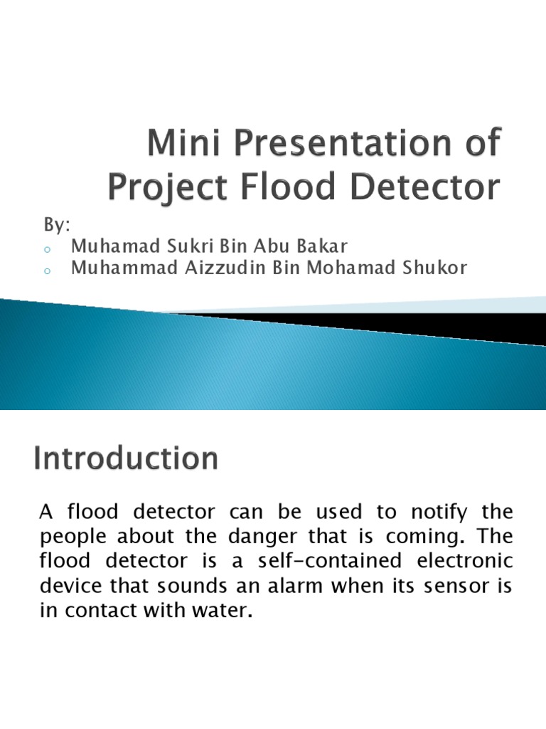 Mini Presentation of Project Flood Detector | PDF