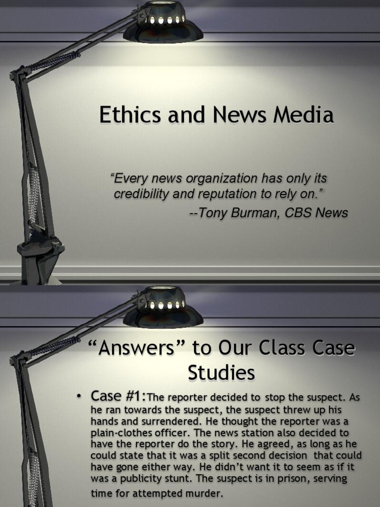 Ethics and Journalism | PDF | Journalism | News