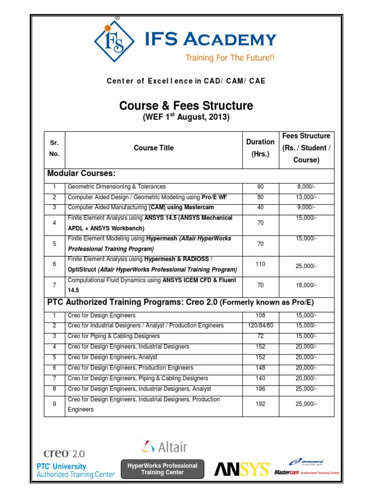 IFSA Course & Fees Structure PDF | PDF | Engineering | Computing