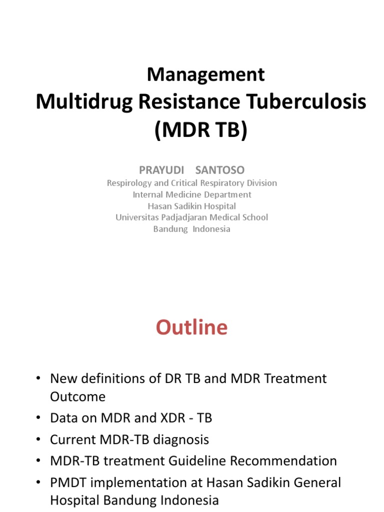 Tata Laksana TB MDR Dr. Prayudi | Download Free PDF | Multiple Drug Resistance | Tuberculosis
