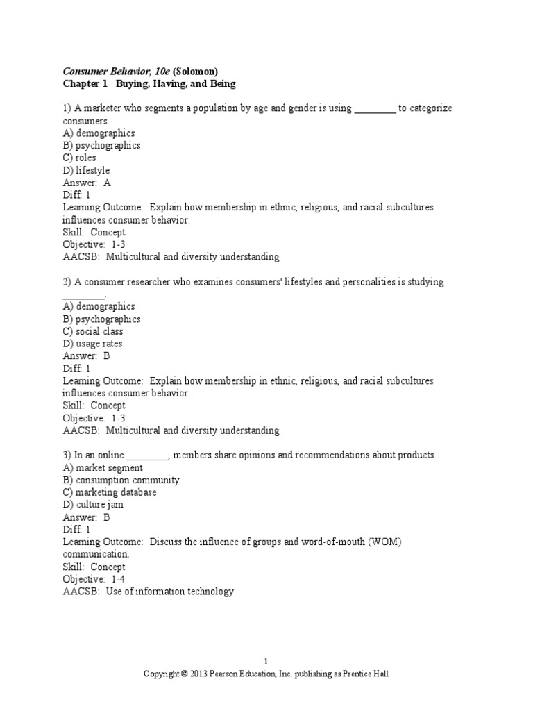 Consumer Behavior by Solomon | PDF | Consumer Behaviour | Consumerism