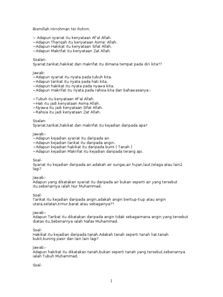 Kitab Tokku Paloh | PDF