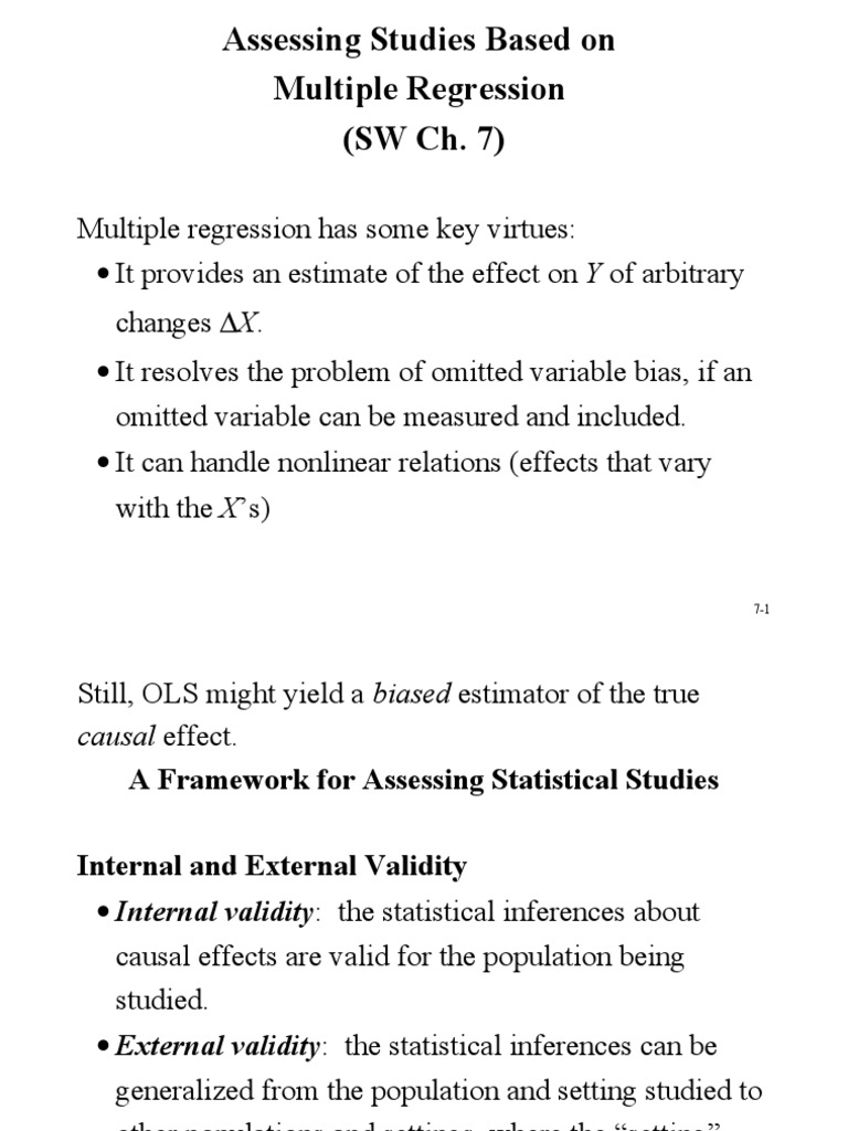 Introduction To Econometrics - Stock & Watson - CH 7 Slides | Download ...