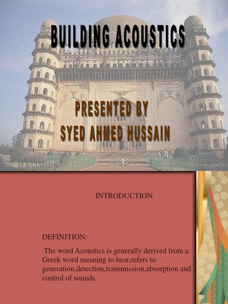 Building Acoustics | PDF | Sound | Acoustics Building Acoustics | PDF | Sound | Acoustics