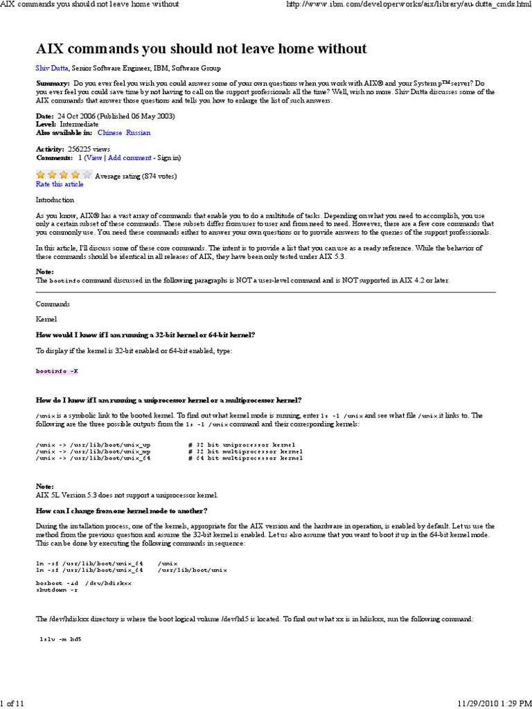 Aix Commands You Should Not Pdf Pdf 64 Bit Computing File System 8722