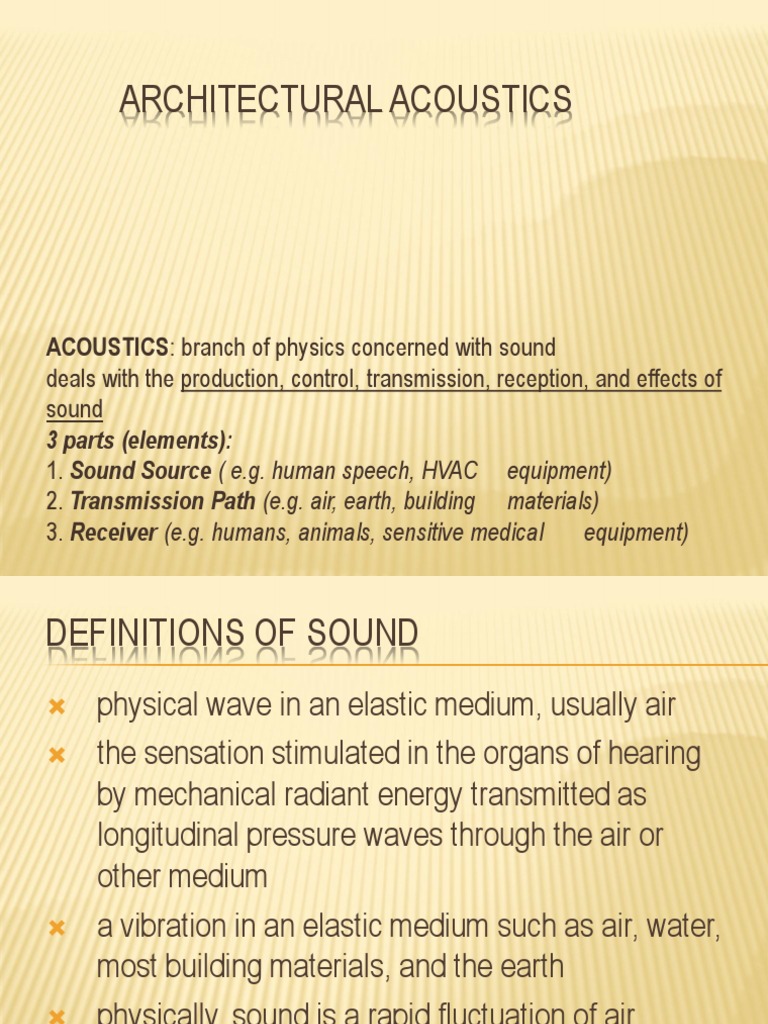 ACOUSTICS | PDF | Acoustics | Sound