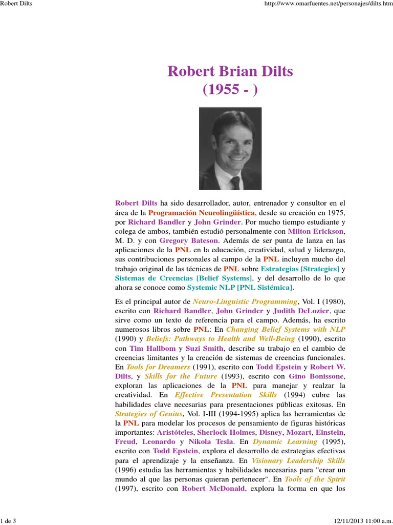 Robert Dilts | PDF | Educación avanzada