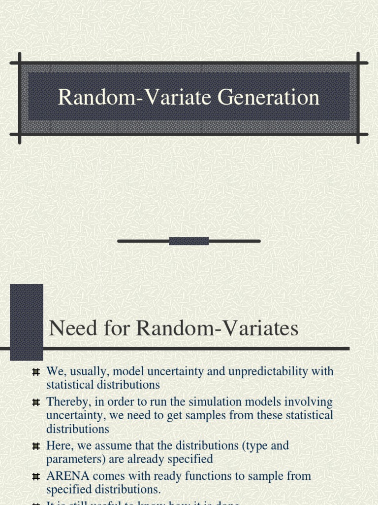 04-Random-Variate Generation | PDF | Probability Distribution | Statistical Theory