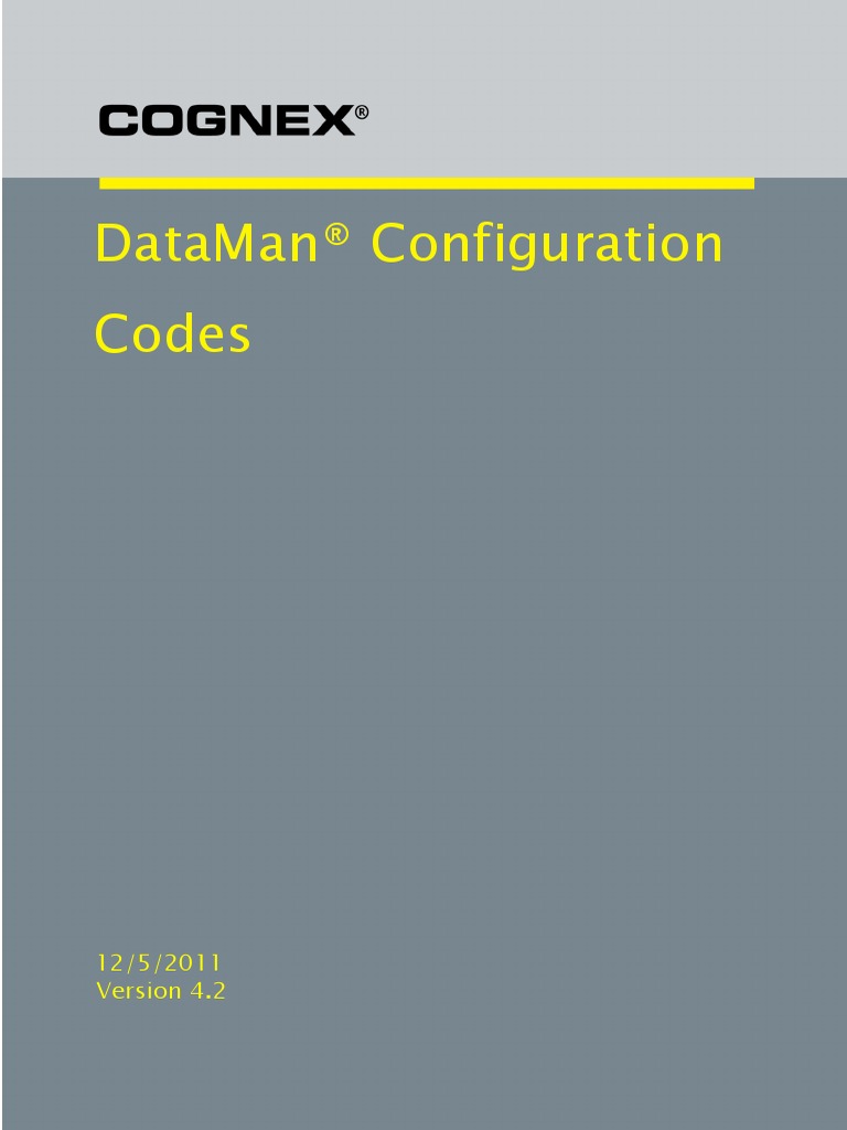 Reader - Configuration - Codes For DATAMAN Cognex | PDF | Barcode | License