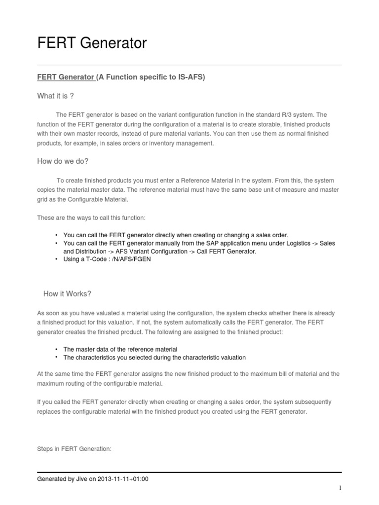 Fert Generator PDF | PDF