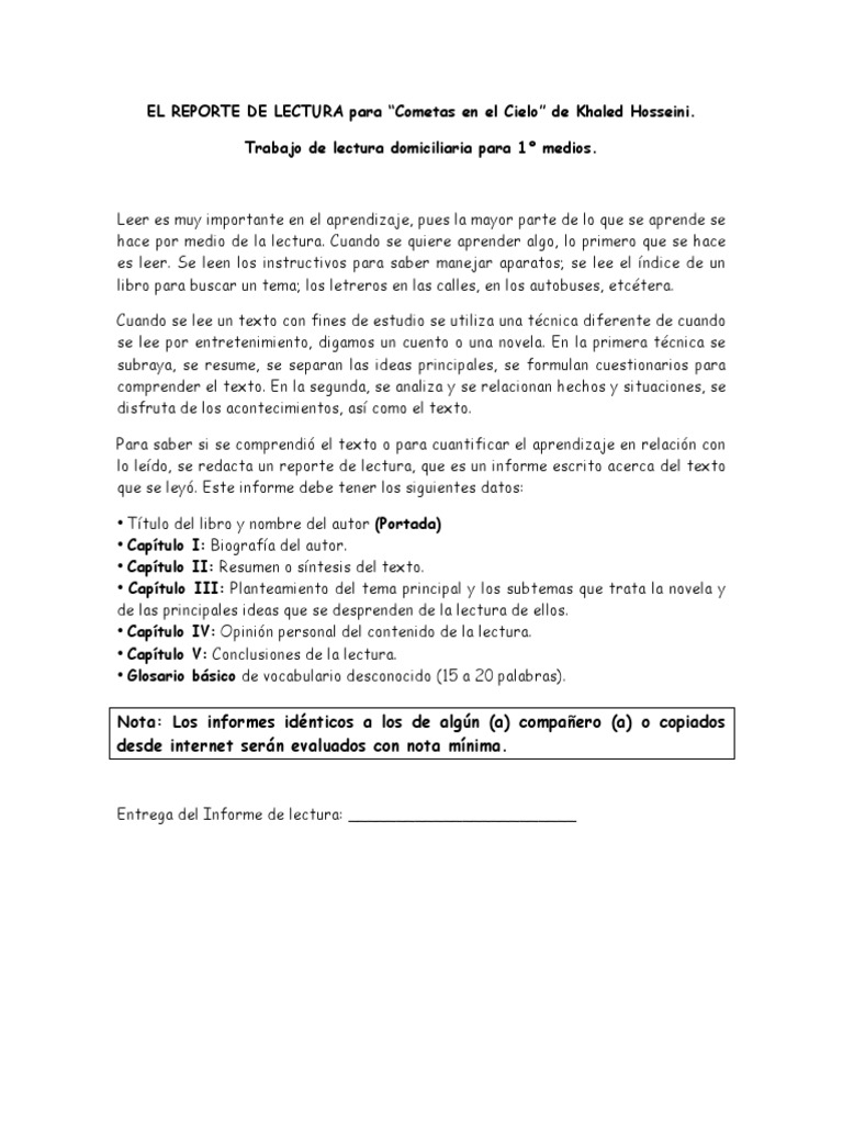 El Reporte de Lectura | PDF | Ficción general