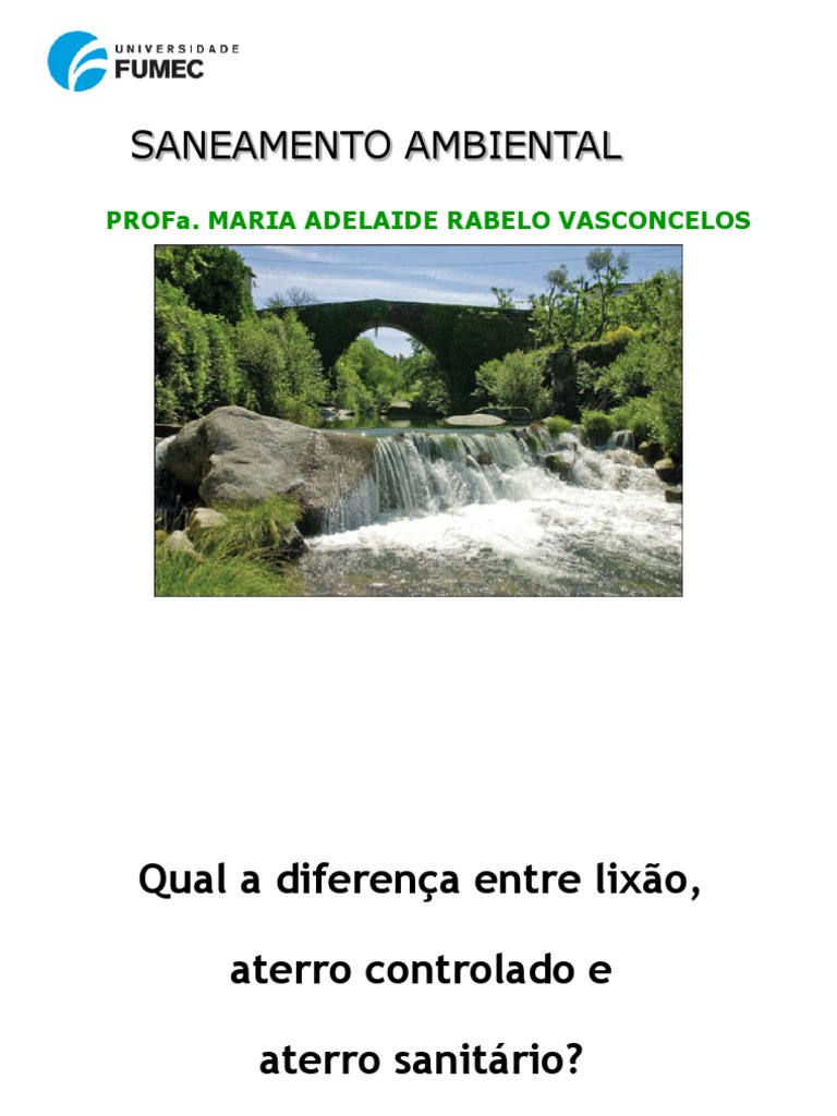 Lixão Aterro Controlado Aterro Sanitário | PDF | Aterro | Oxigênio
