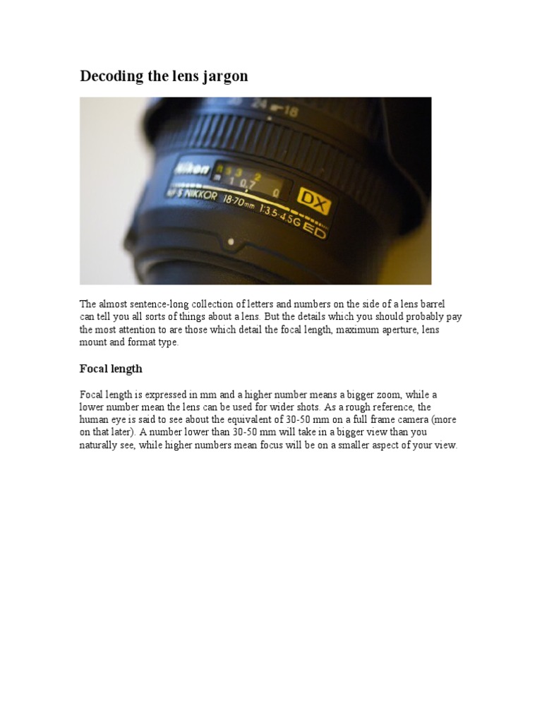 DSLR Lens | PDF | Camera Lens | Zoom Lens