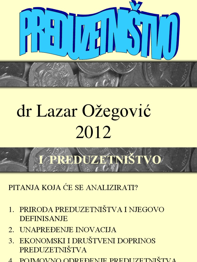 Preduzetnistvo | PDF