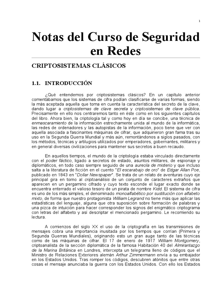 Criptosistemas Clásicos | PDF | Criptografía | Criptoanálisis