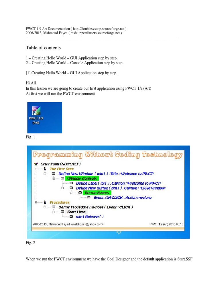 Programming Without Coding Technology (PWCT) - Create Your First Application | PDF | Button ...