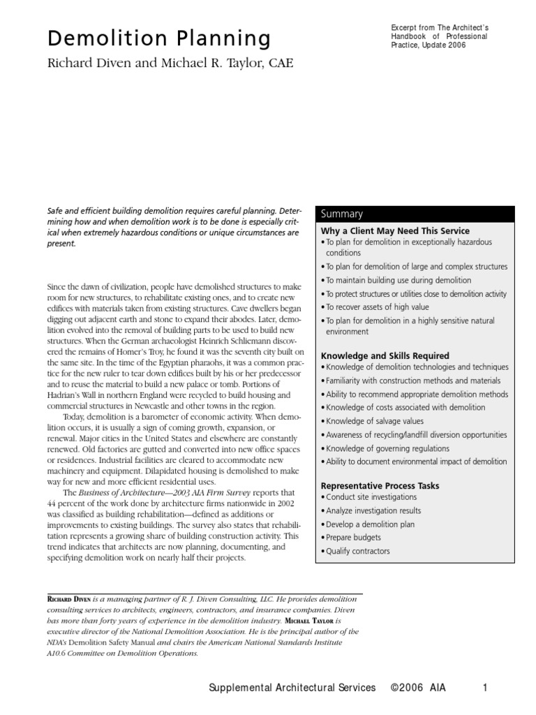 demolition planning.pdf | Demolition | Recycling