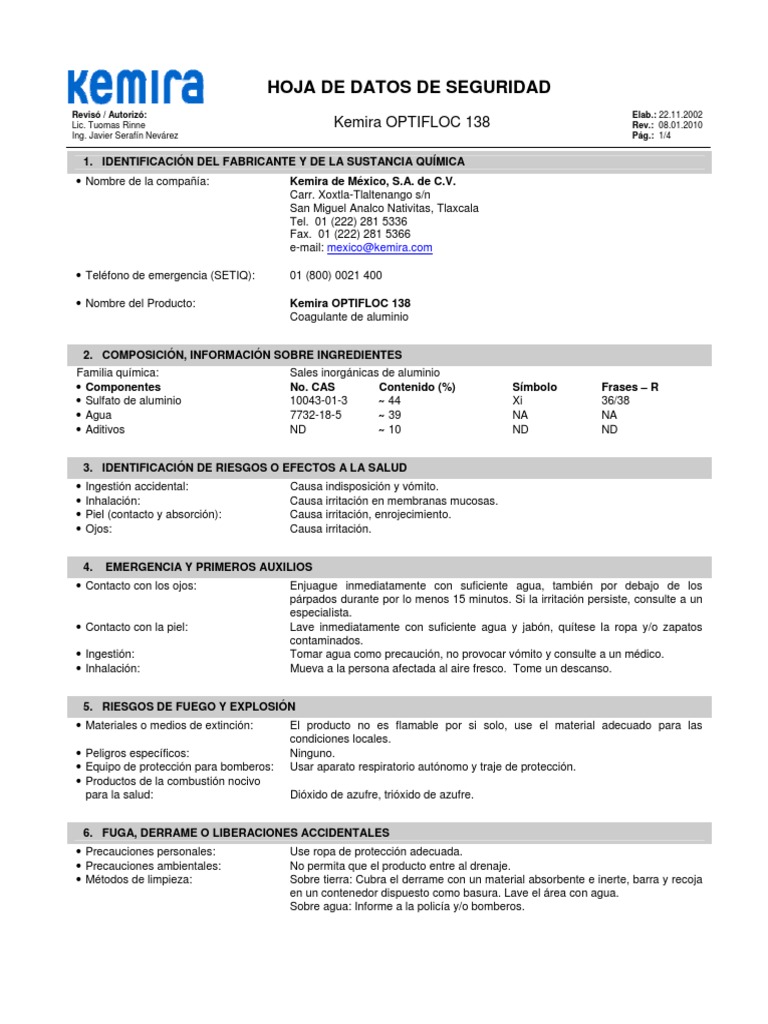 Trioxido de Azufre | PDF | Aluminio | Azufre