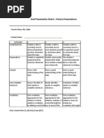 Your Rubric Oral Presentation Rubric Presentation Rubric | PDF