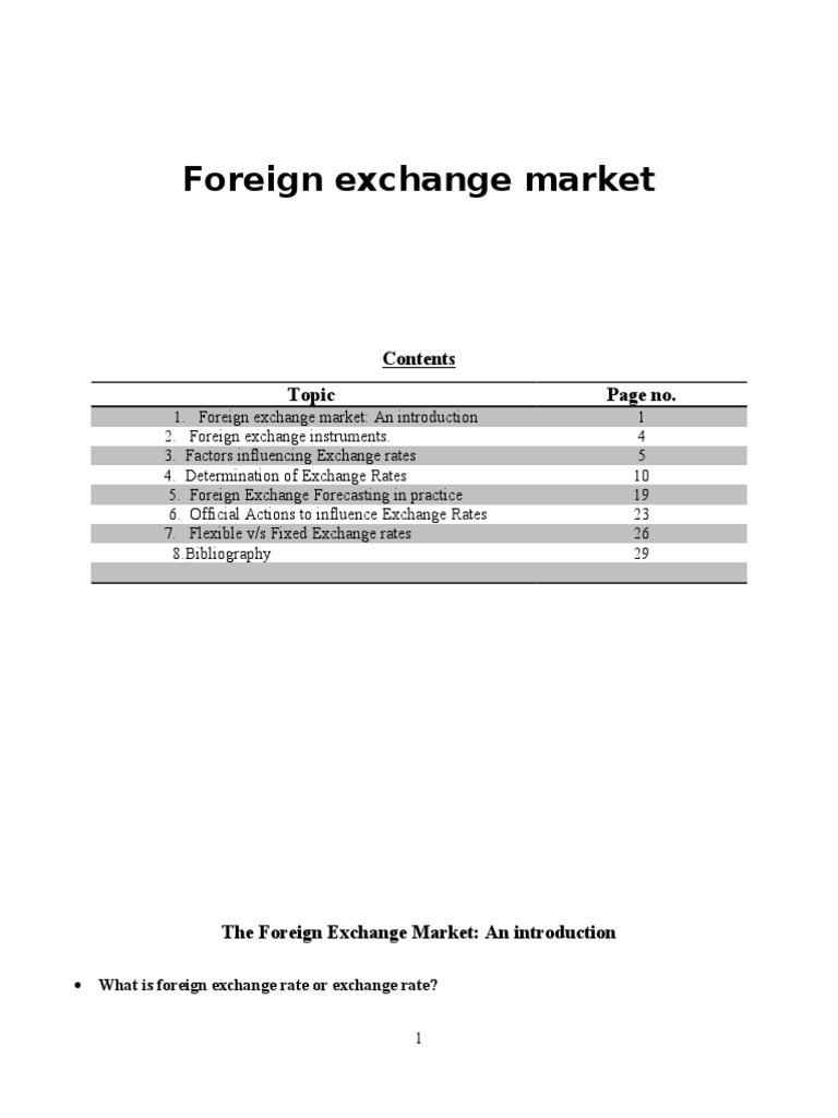 The Foreign Exchange Market | PDF | Exchange Rate | Foreign Exchange Market